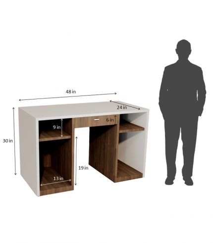 Fushion Super White Study Table – Devalko